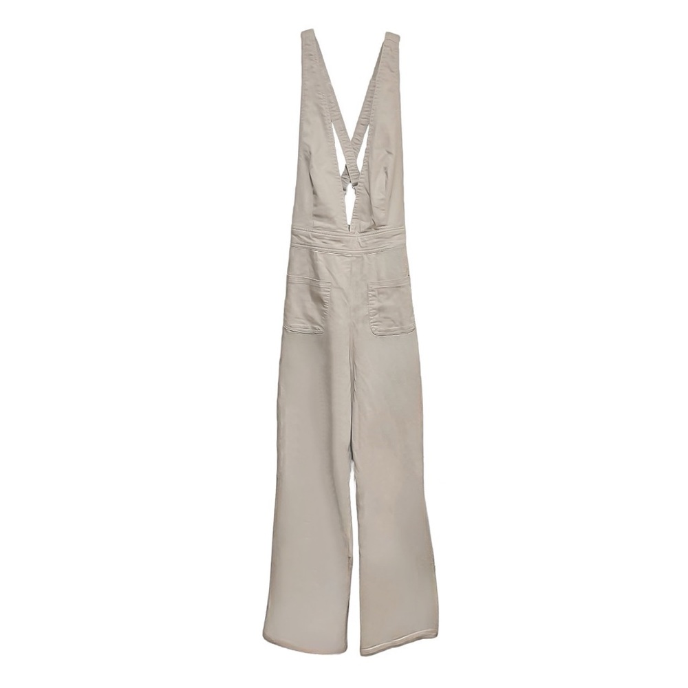 Sincerely Jules Halter Plunging Overall Jumpsuit - Gem